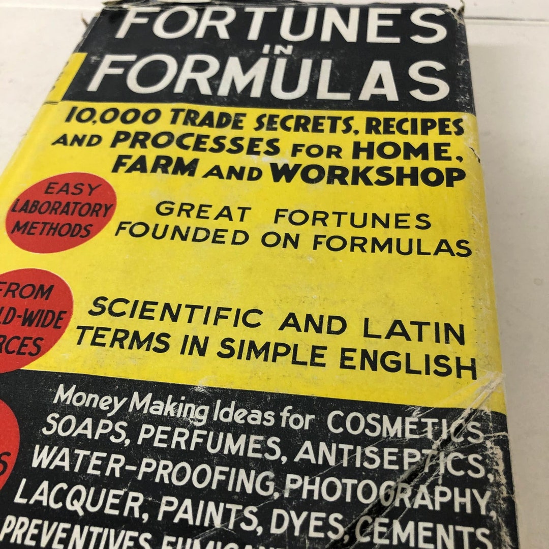 1944 Book Fortunes in Formulas Hiscox and Sloane Farm Workshop W/ Dust Jacket - Etsy