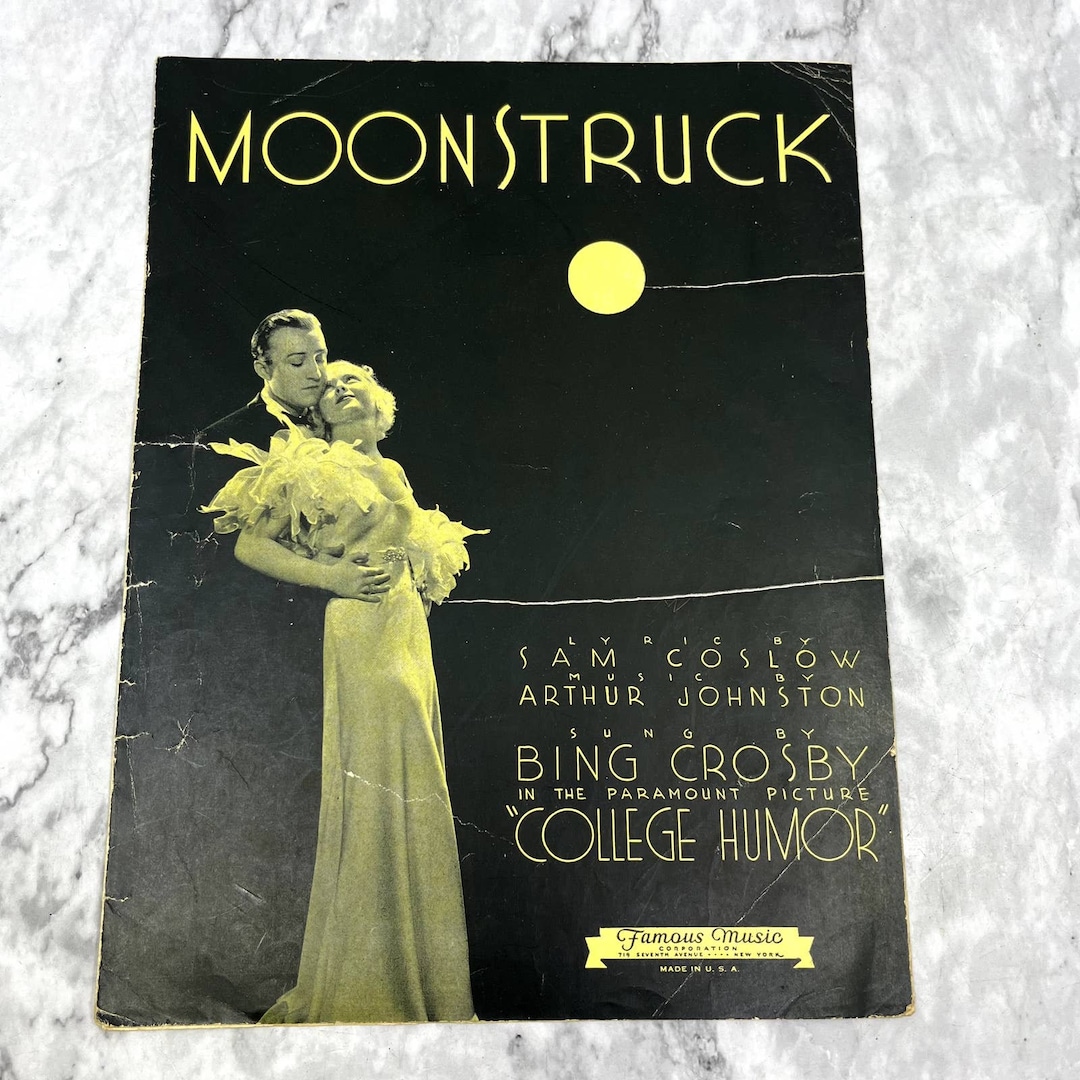 Moonstruck College Humor Bing Crosby Arthur Johnson 1933 Sheet Music ...