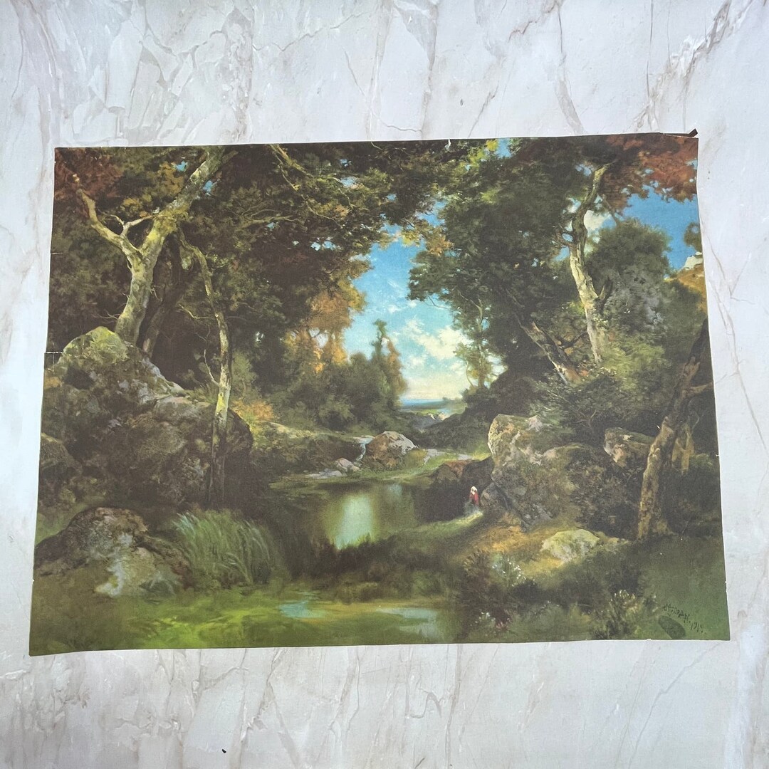 1919 Moray Forest Scene Art Print Lithograph 12x16 FL6-4 - Etsy