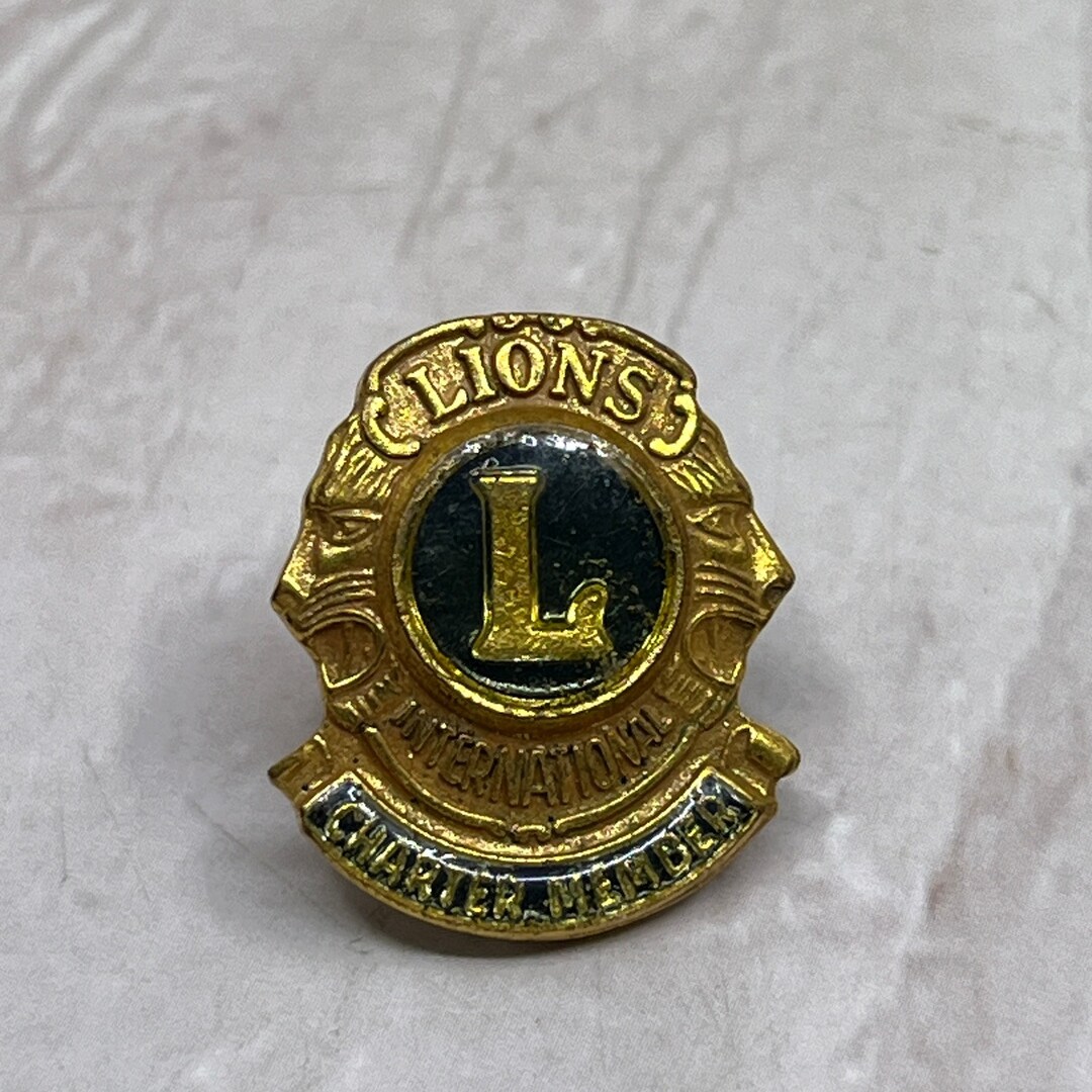 Vintage International Lions Club Charter Member Pin Pinback SF4 - Etsy