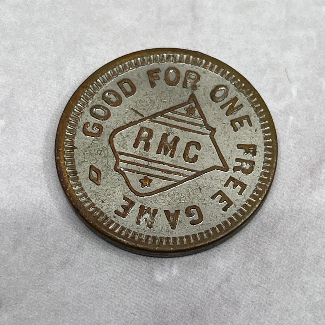 Vintage Good for One Free Game / RMC Amusement Trade Token Chit SE2 - Etsy