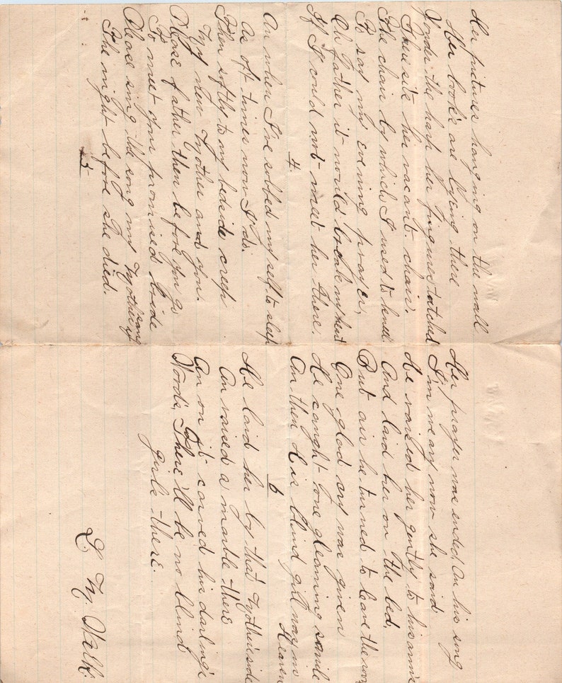1870s Handwritten Poem - the Blind Girl's Prayer L.M. Welk D21 - Etsy