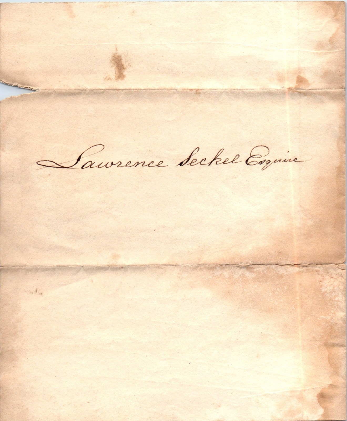 1820 Original Handwritten Letter Philadelphia PA Lawrence Seckel Esq ...