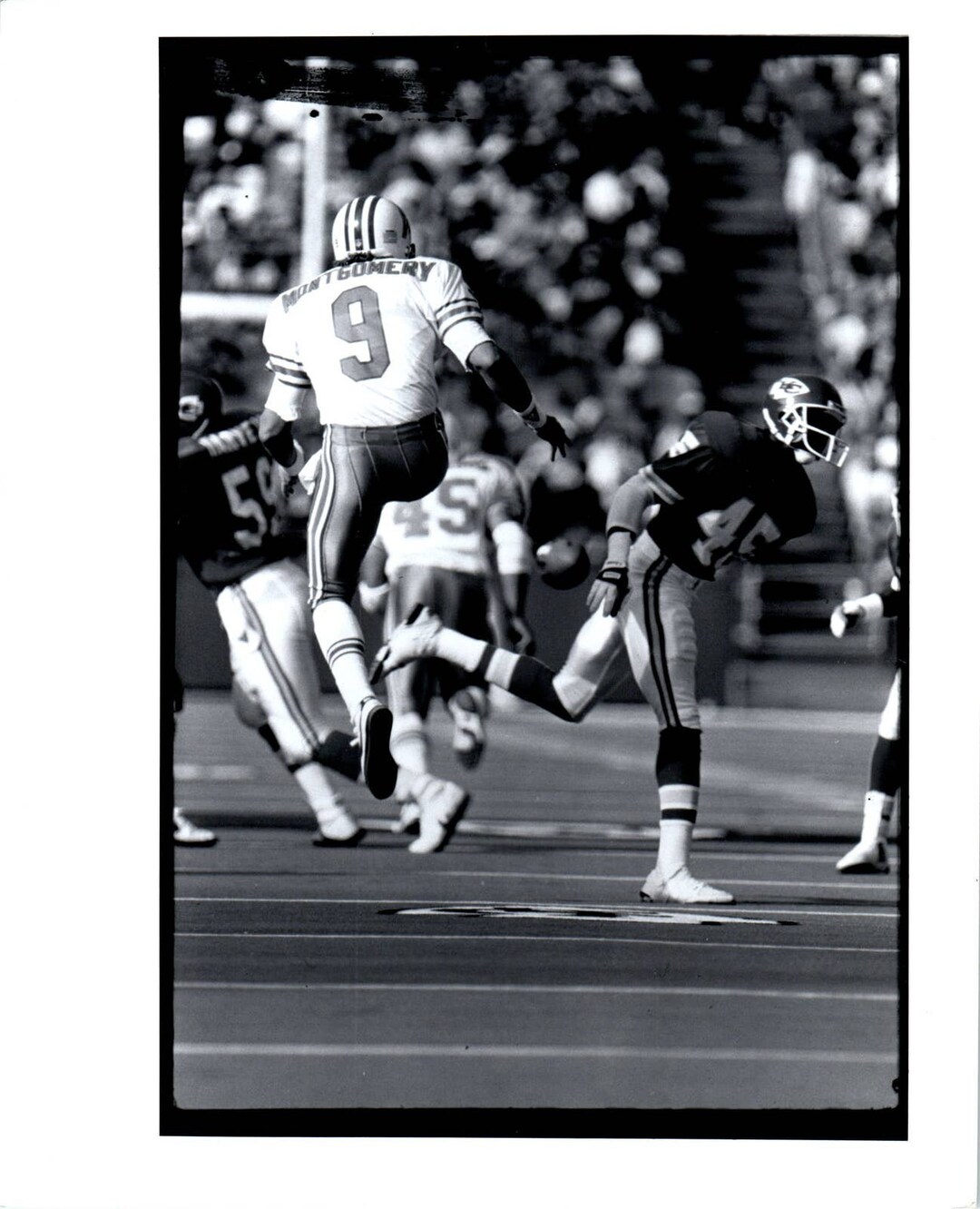 1989 Original Press Photo Houston Oilers KC Chiefs Greg Montgomery 8x10 ...