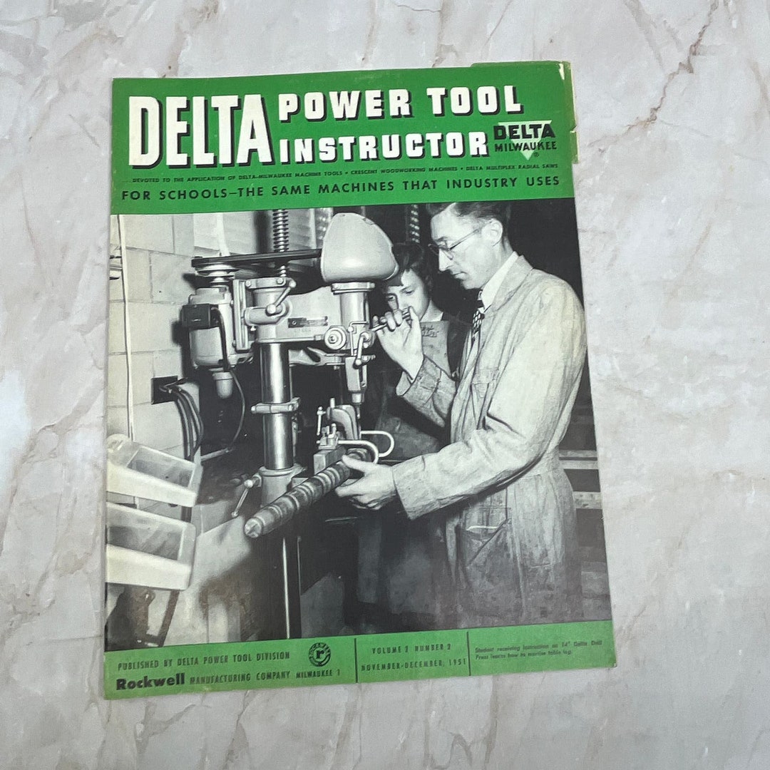 1951 Nov/dec the Delta Power Tool Instructor Newsletter Rockwell TI9-P3 ...