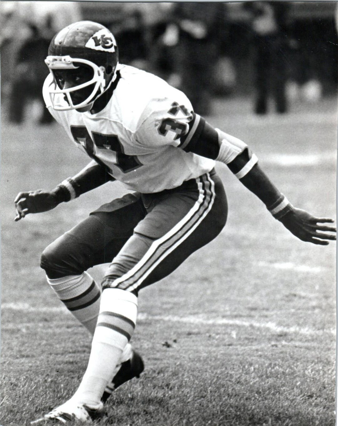 1977 Original Press Photo Football NFL Kansas City Chiefs Tim Collier ...