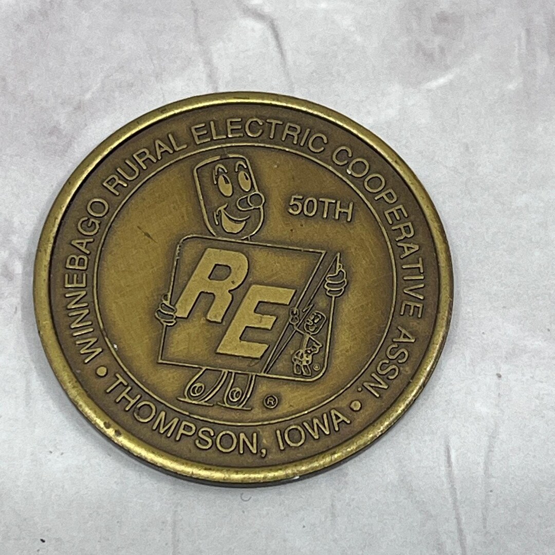 Winnebago Rural Electric Cooperative Thompson 50th Anny Coin Reddy ...