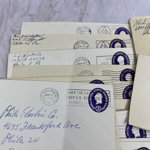 Huge Lot 50+ Philadelphia Electric Company 1957 Postal Cover Envelopes ...
