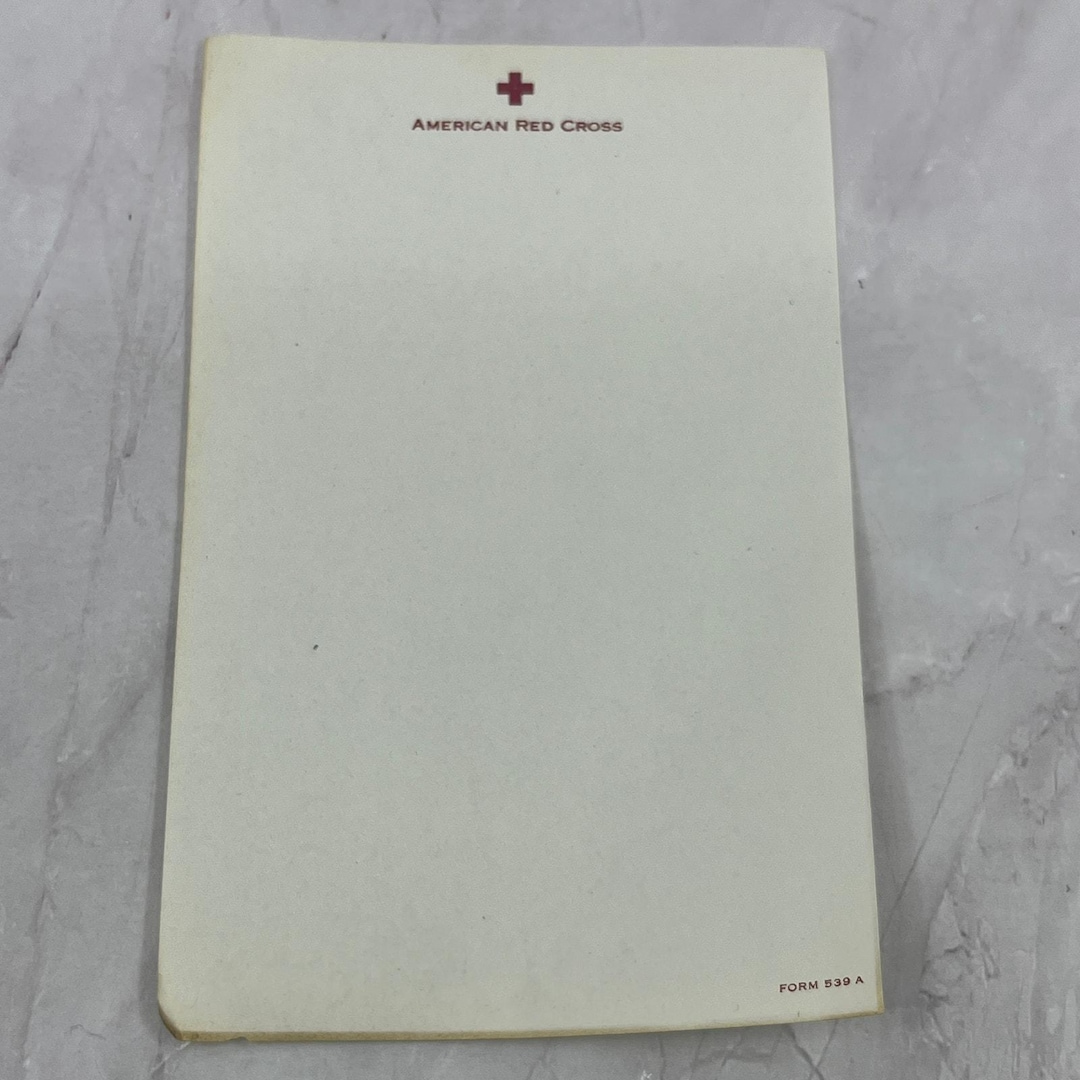 C1945 WWII American Red Cross Letterhead Blank Form 539-A TB8-OD - Etsy