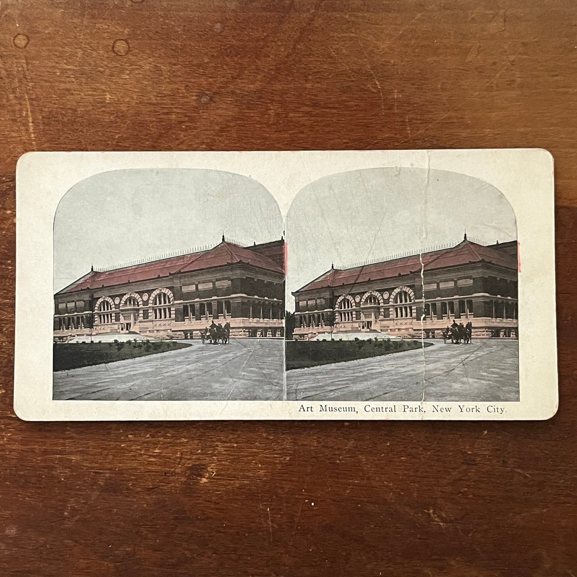 Art Museum Central Park New York City Color Antique Stereoview Card TJ9 ...