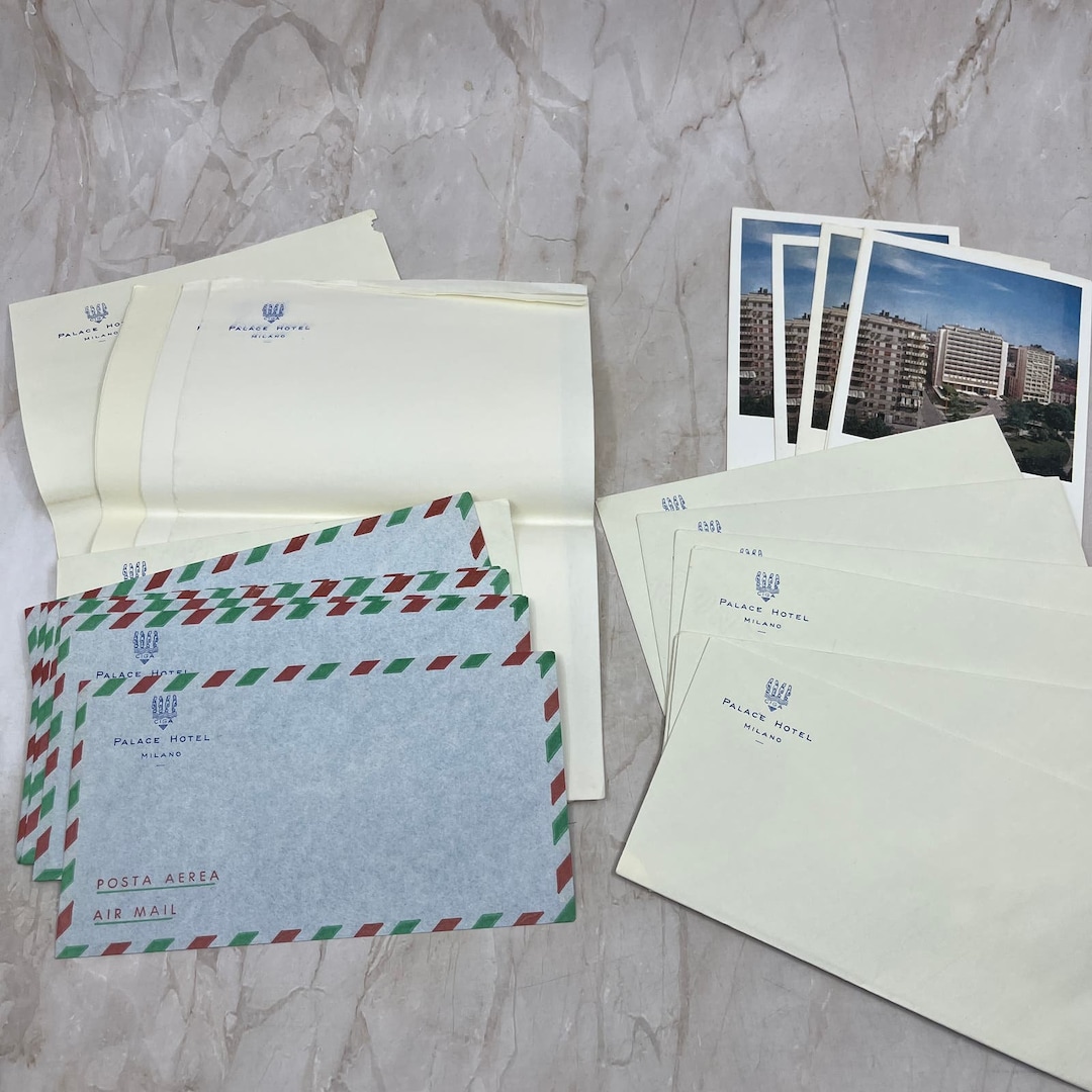 Palace Hotel Milan Italy Letterhead Blank Milano Piazza Della ...