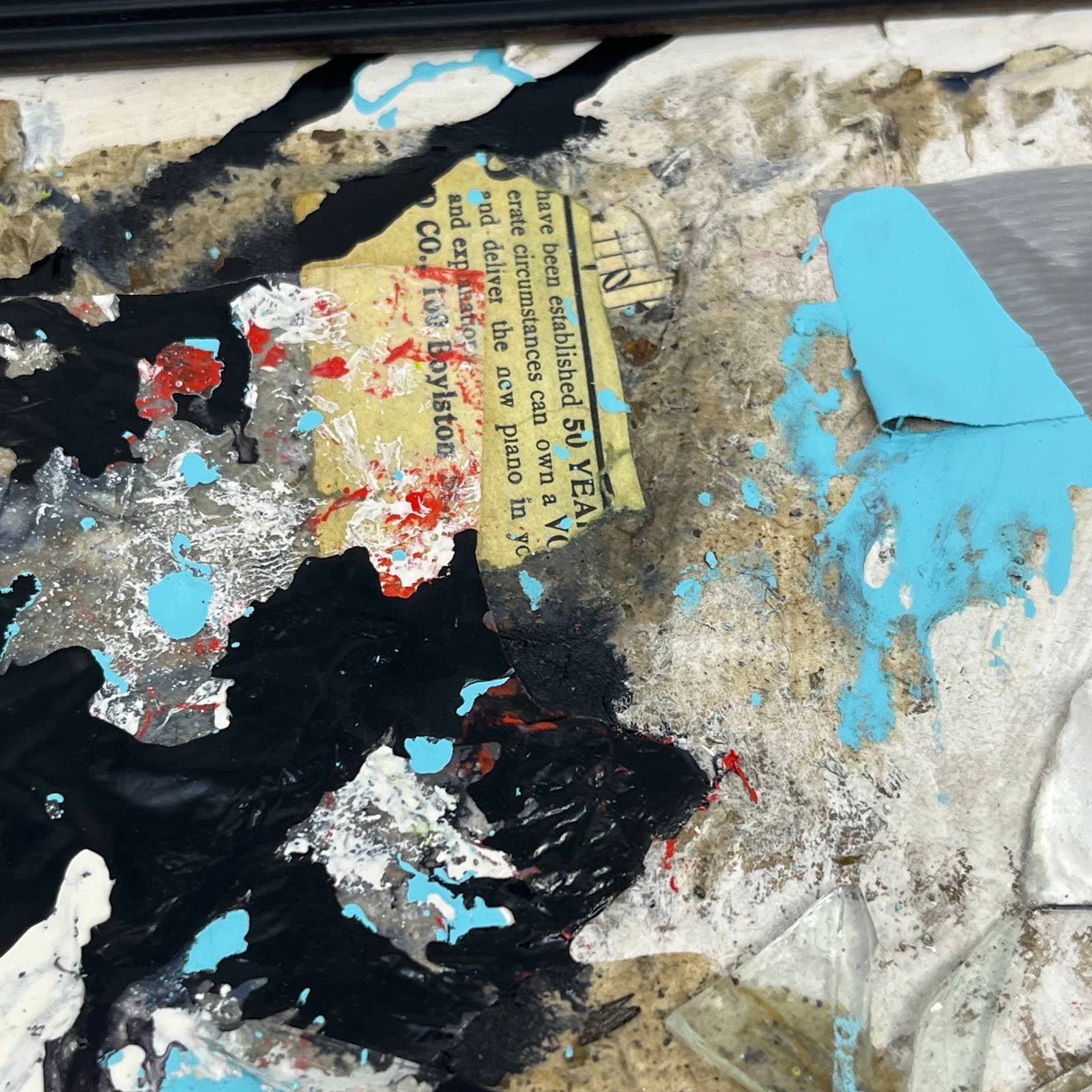 Original Framed Abstract Art Found Object Assemblage Collage 10.5x13.5 ...