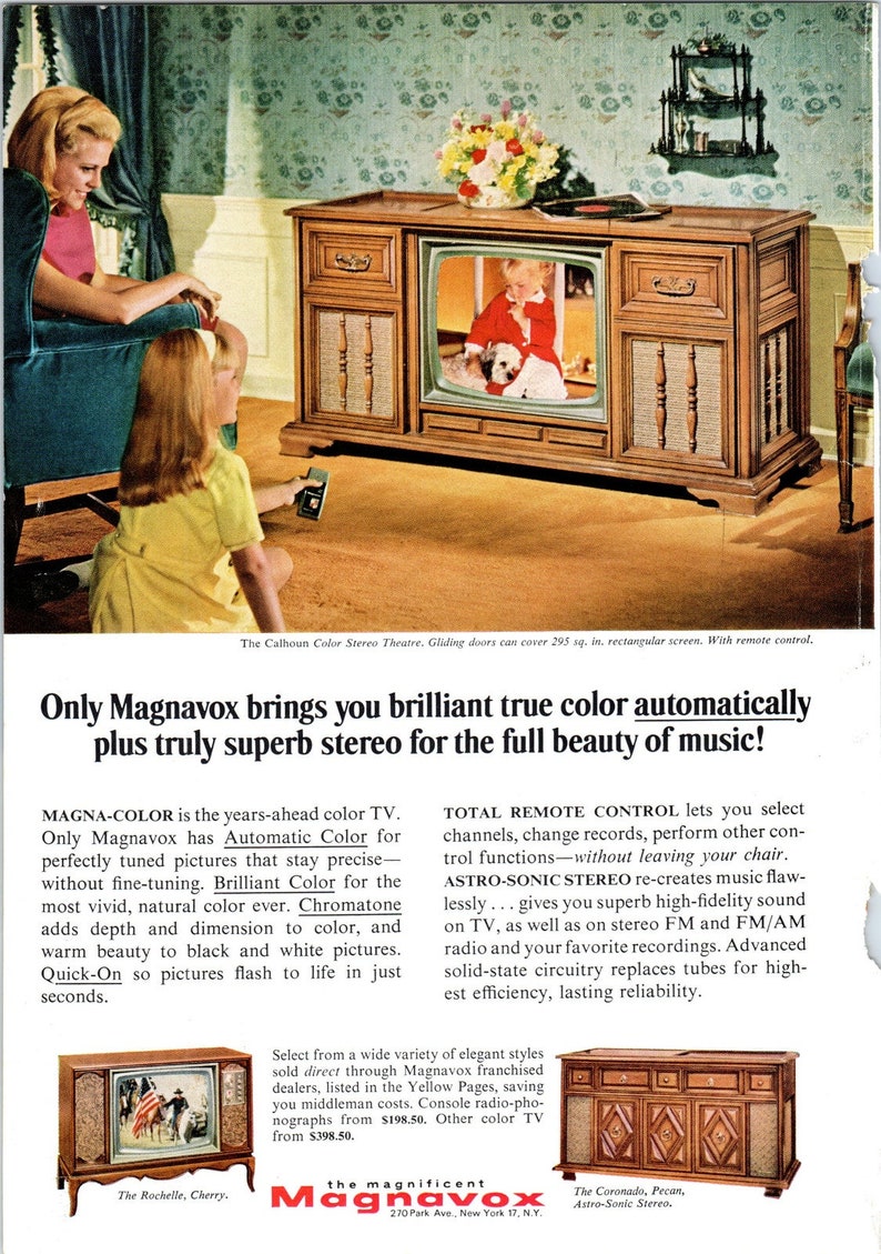 Magnavox Magna-color Calhoun Television TV Teleset - Vintage Magazine ...