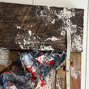 Original Framed Abstract Art Found Object Assemblage Collage 23x26 With ...