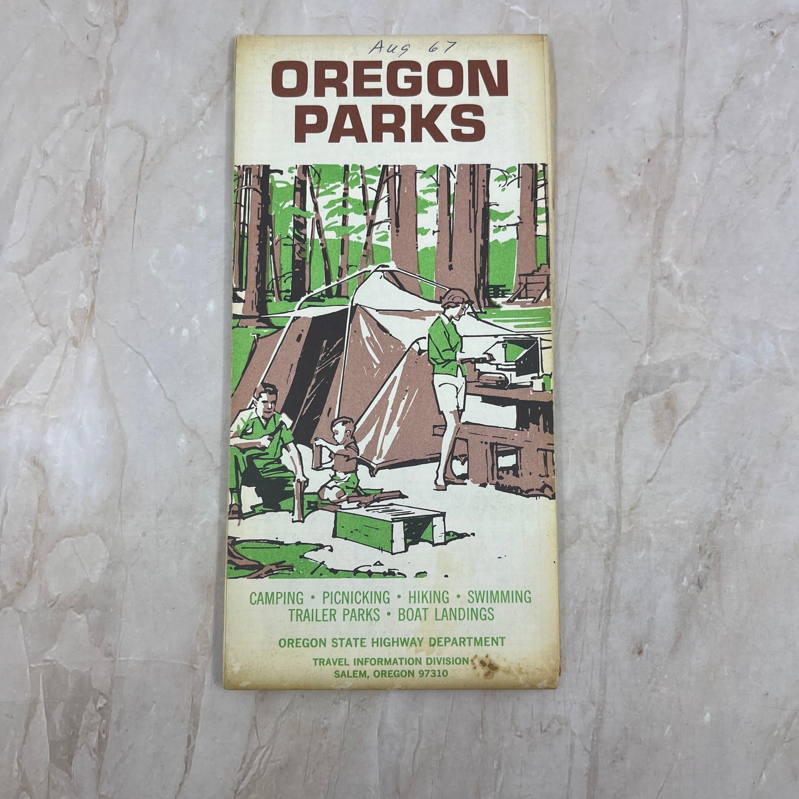 1967 Oregon Parks Vintage Fold Out Map and Travel Brochure TI8-S4 - Etsy