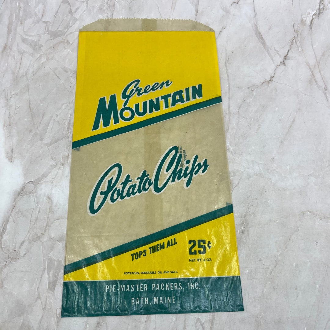 Green Mountain Potato Chips Bag Pie-master Packers Bath Maine FL6-9 - Etsy