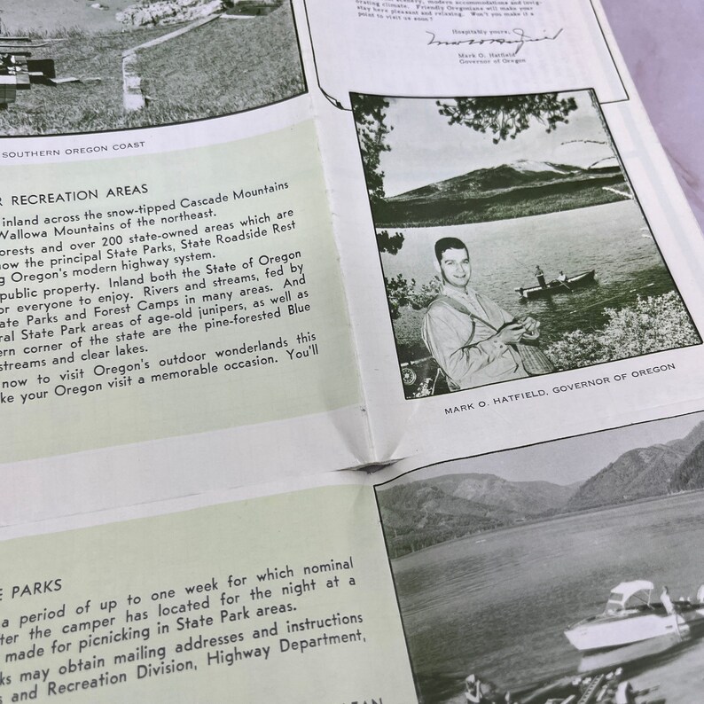 1962 Oregon Outdoor Guide Fold Out Brochure & Travel Map TA9-E2 - Etsy