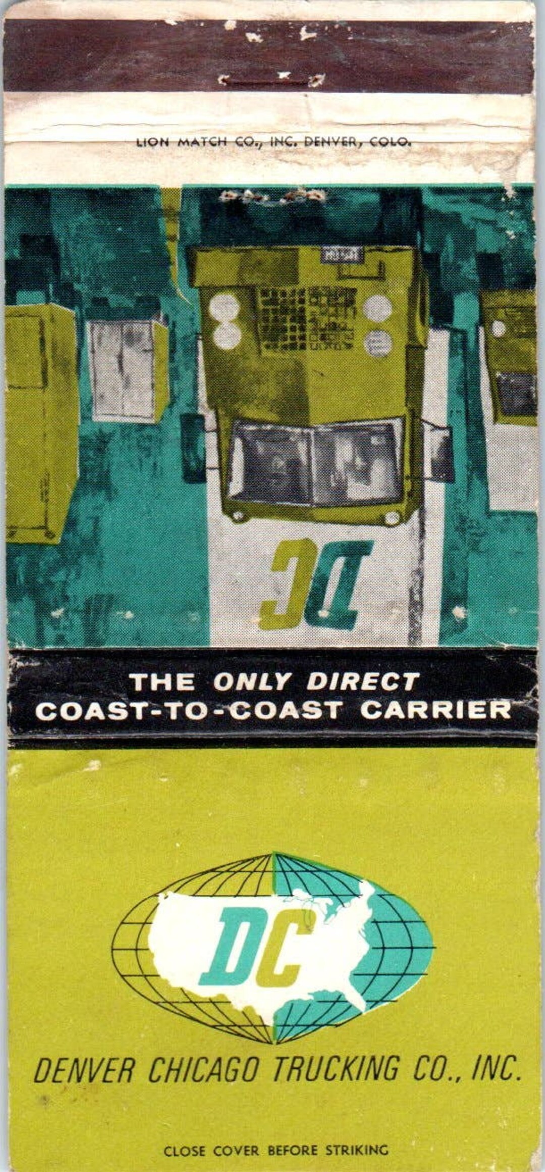 1965 Denver Chicago Trucking Co Advertising Matchbook Cover SA1-M10 - Etsy
