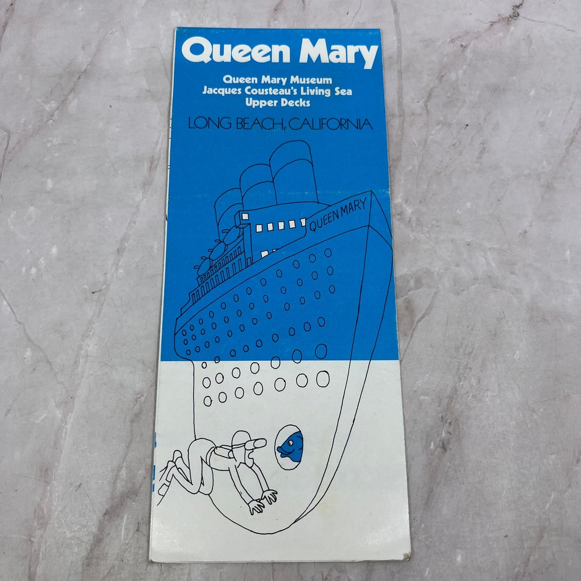 1972 Queen Mary Museum Long Beach CA Fold Out Travel Brochure TH9-CB - Etsy