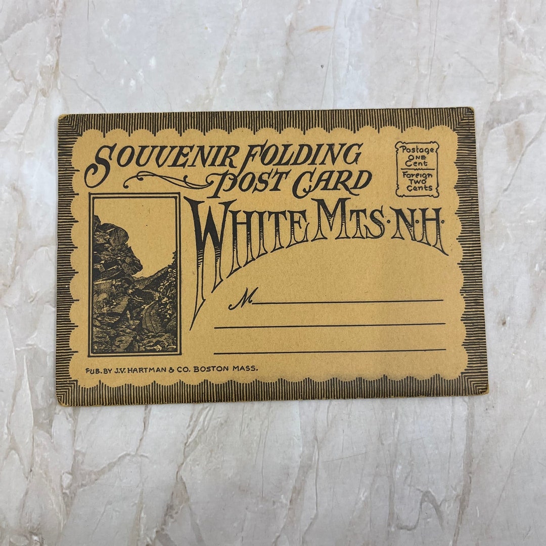 C1920 White Mountains New Hampshire Souvenir Folder Book Fold-out TI8-S1 - Etsy