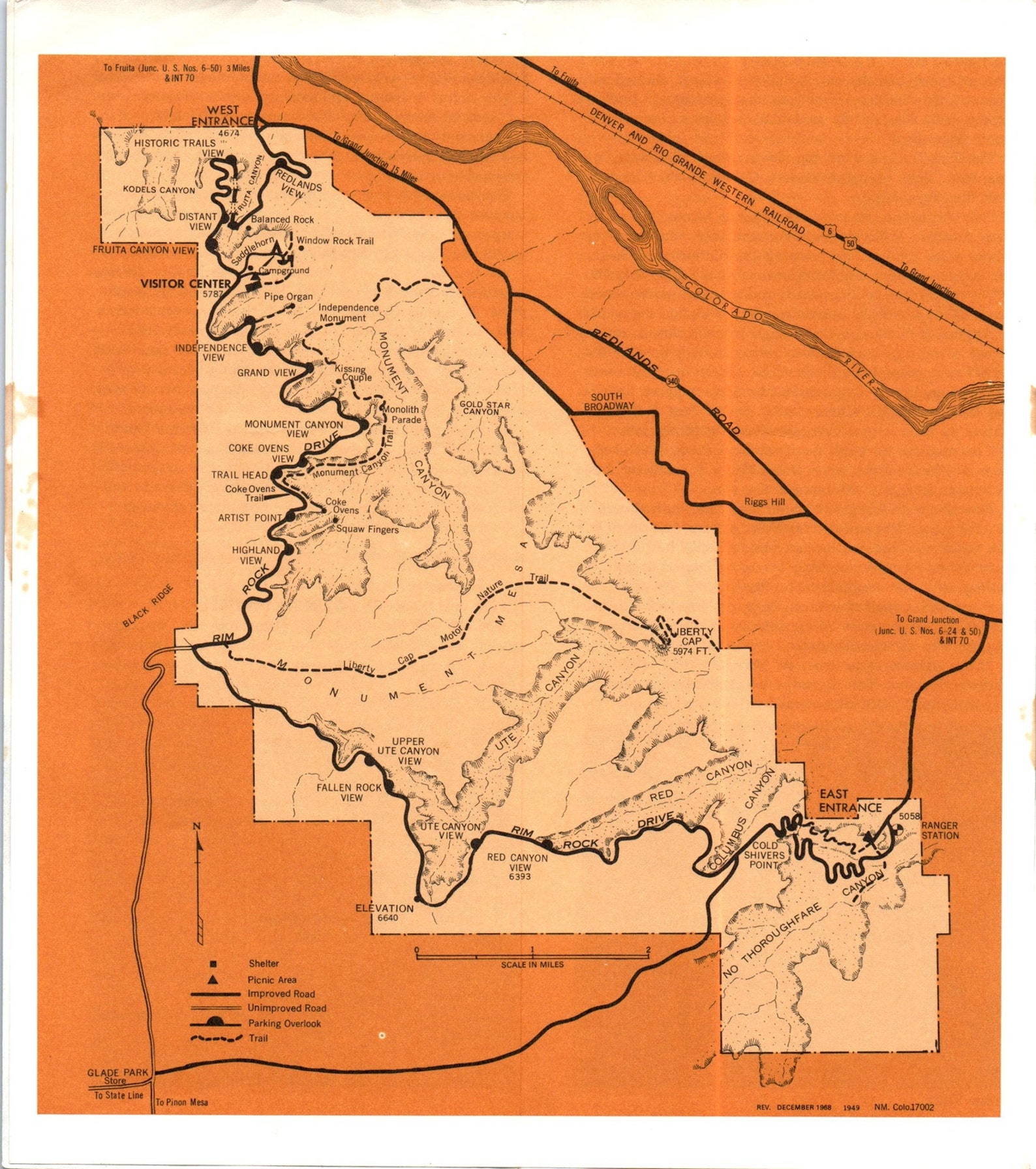 Vintage Colorado National Monument Fold Out Map and Brochure TF4-B4 - Etsy