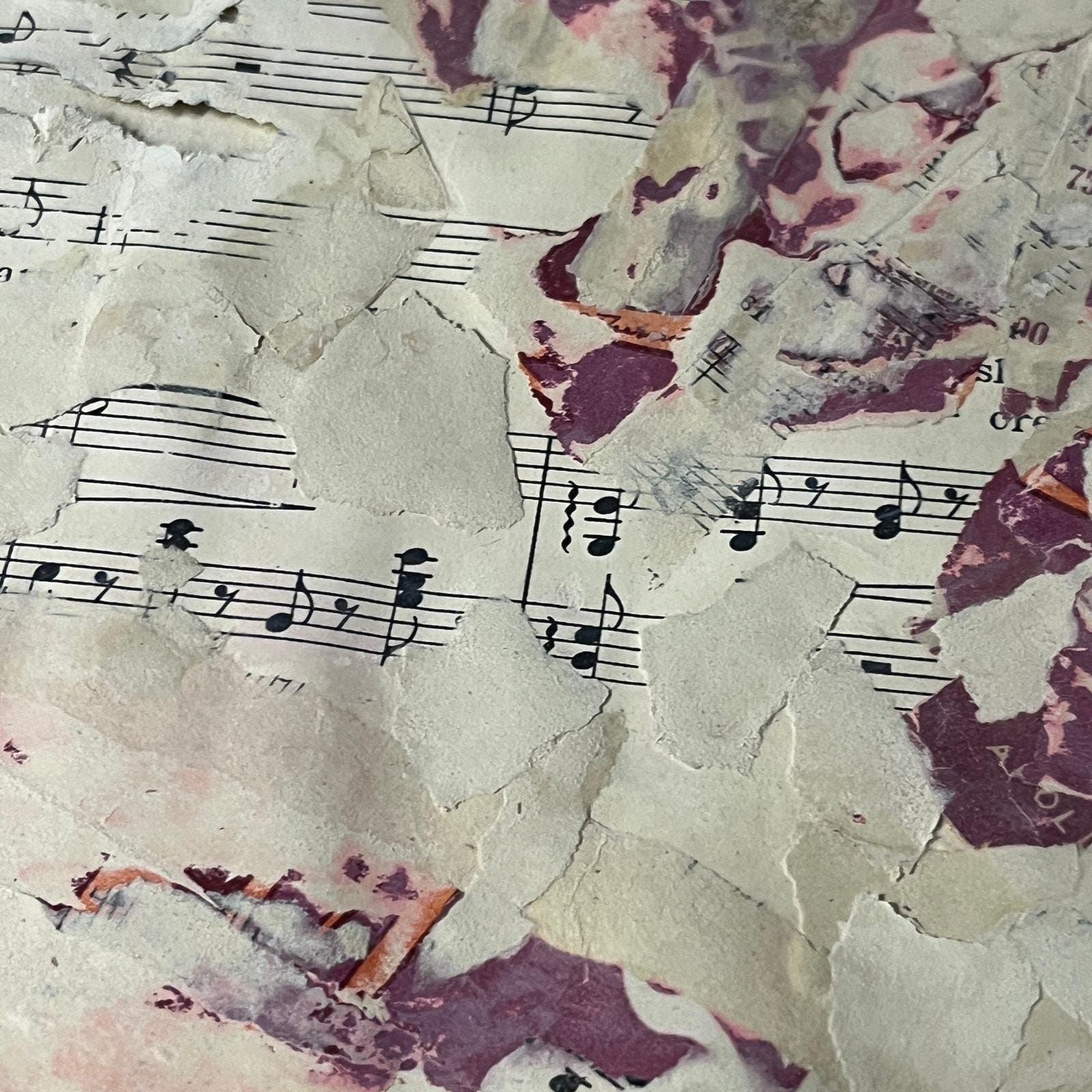 Original Mixed Media Abstract Art Collage 11x14 "1905 Glow-worm Sheet ...