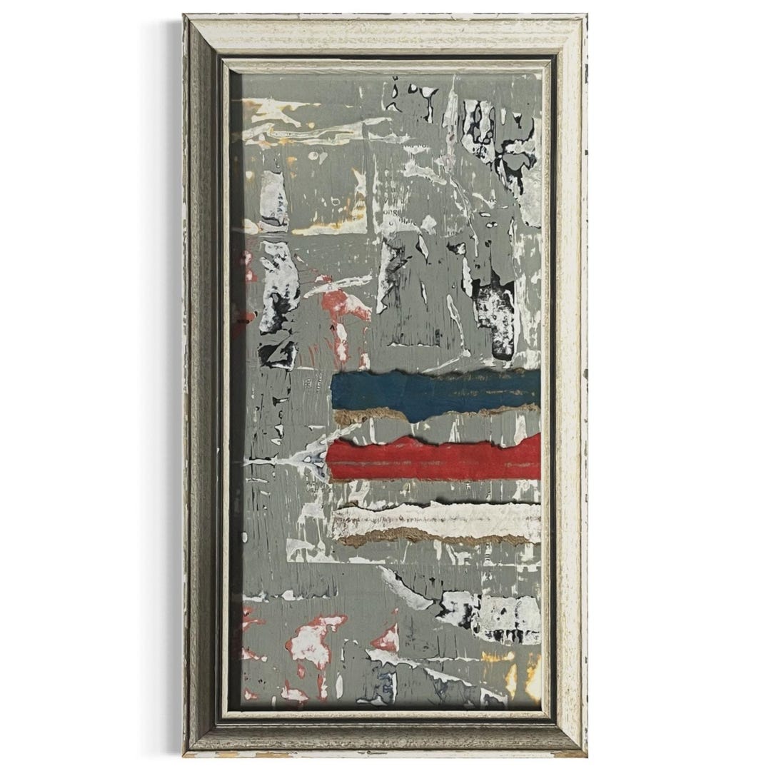 Original Framed Mixed Media Contemporary Art Collage 6x11 "hallway" - Etsy