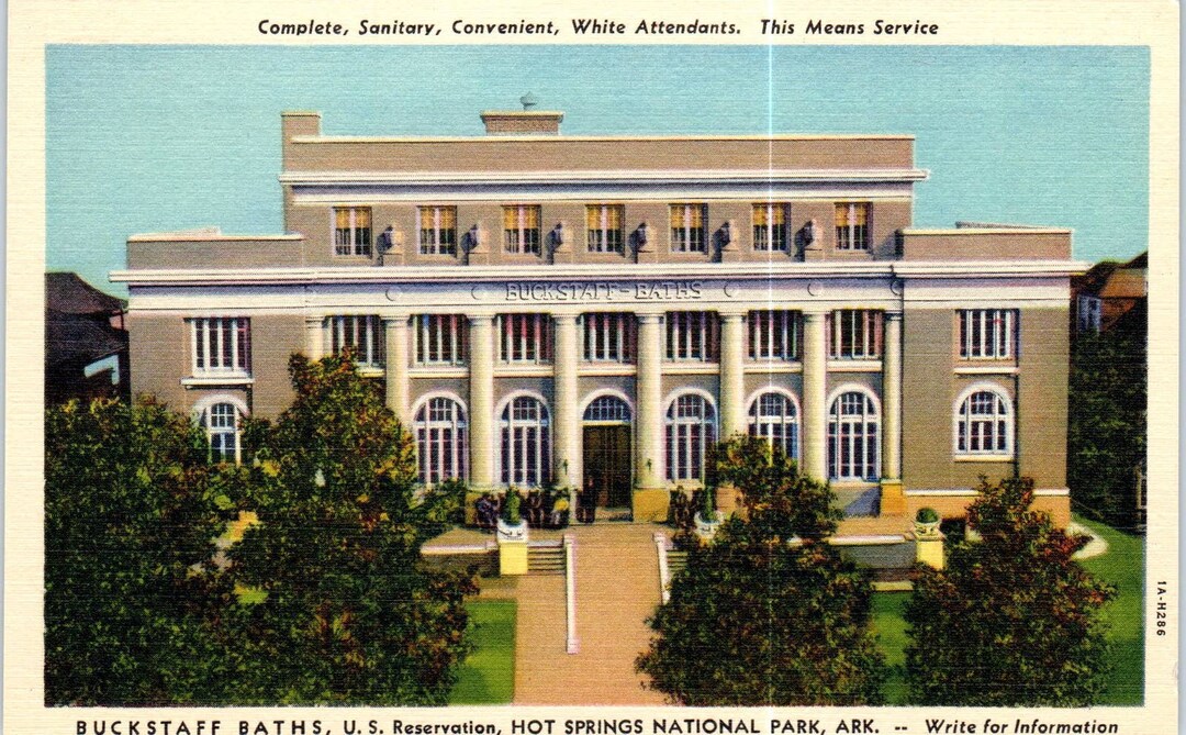 Buckstaff Baths Hot Springs National Park Arkansas Original Postcard ...