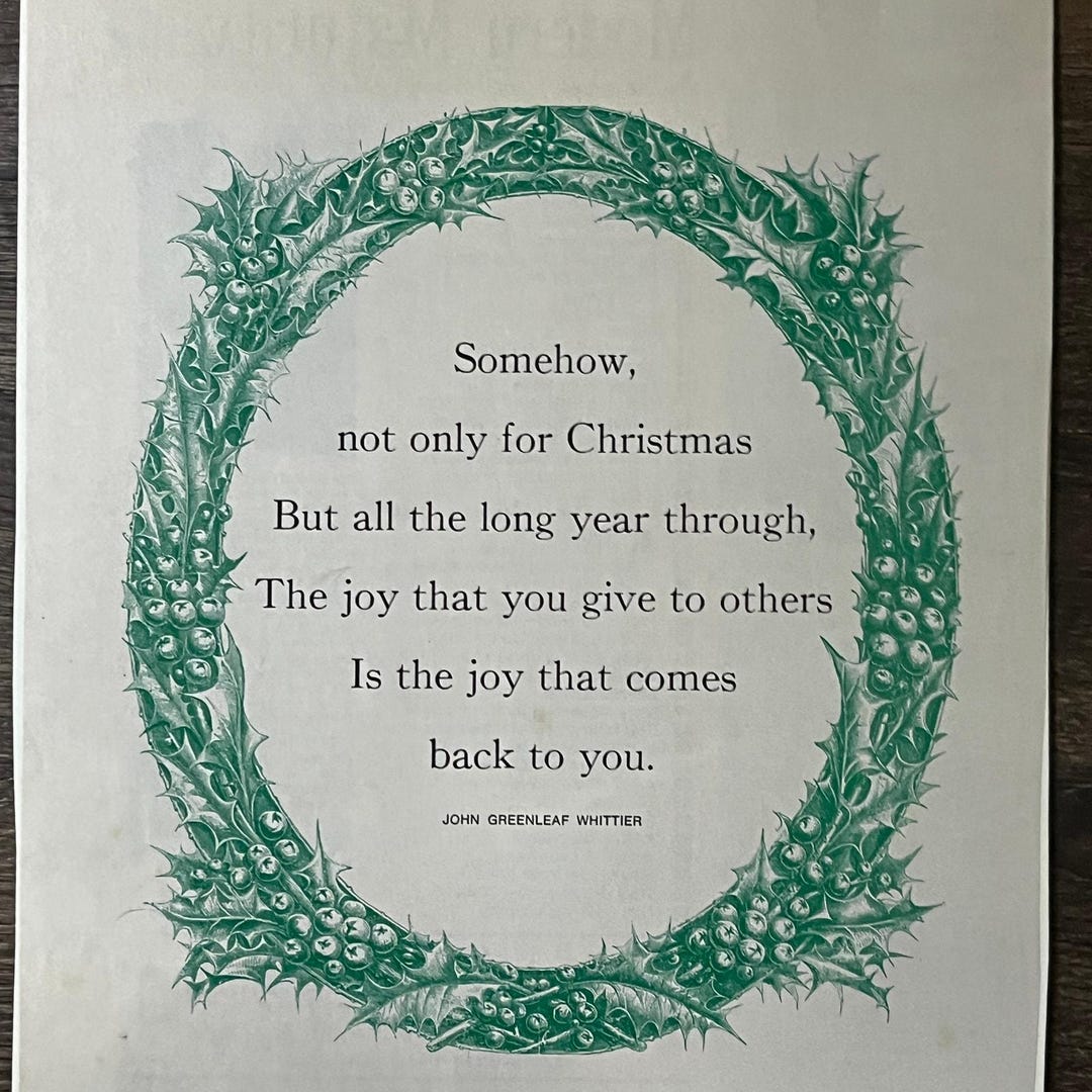 Vintage John Greenleaf Whittier Christmas Poem Print 8x10 Art Print V2 ...