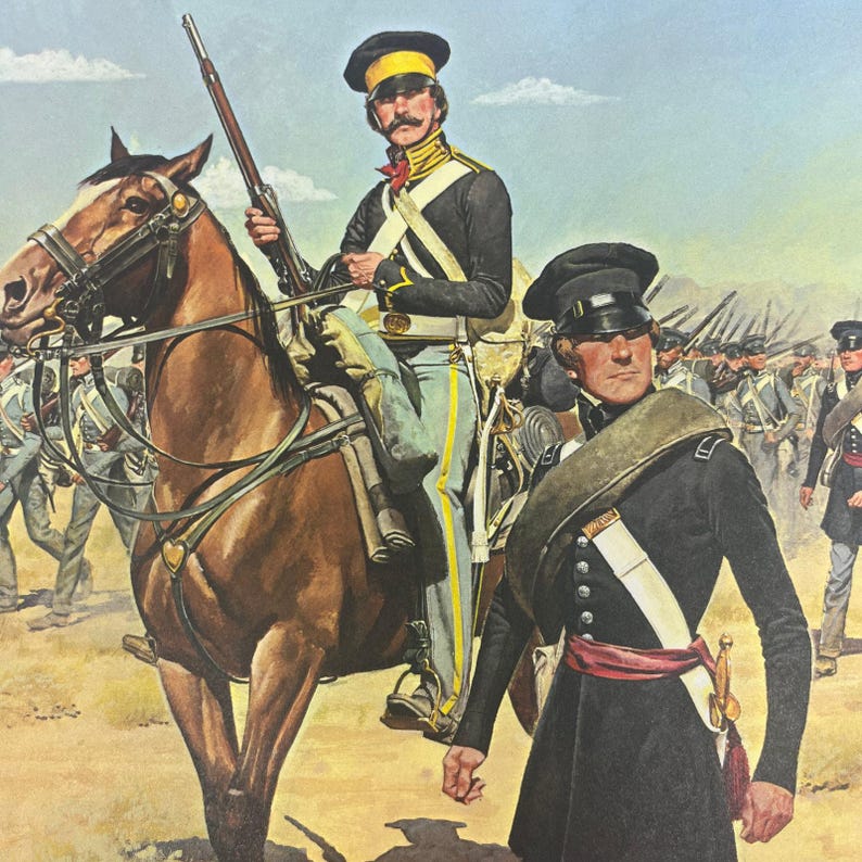 Dragoon Infantry Officer & Infantry Column Campaign Dress C1965 Art ...