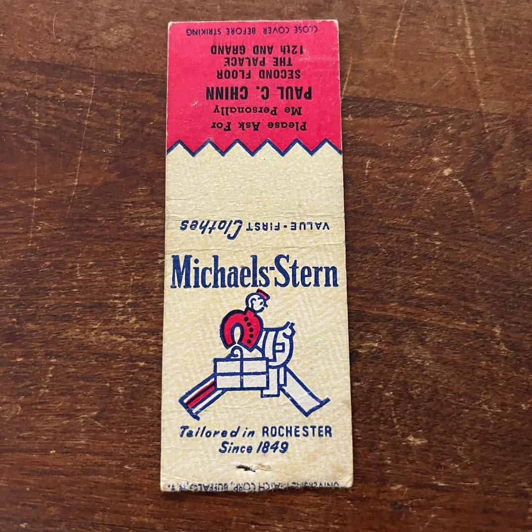Michaels-stern Clothes Paul C. Chinn Advertising Matchbook Cover SB3-M4 ...