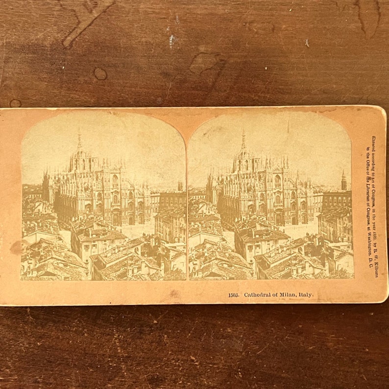Cathedral of Milan, Italy C1880 Antique Stereoview Card TJ9-V4 - Etsy