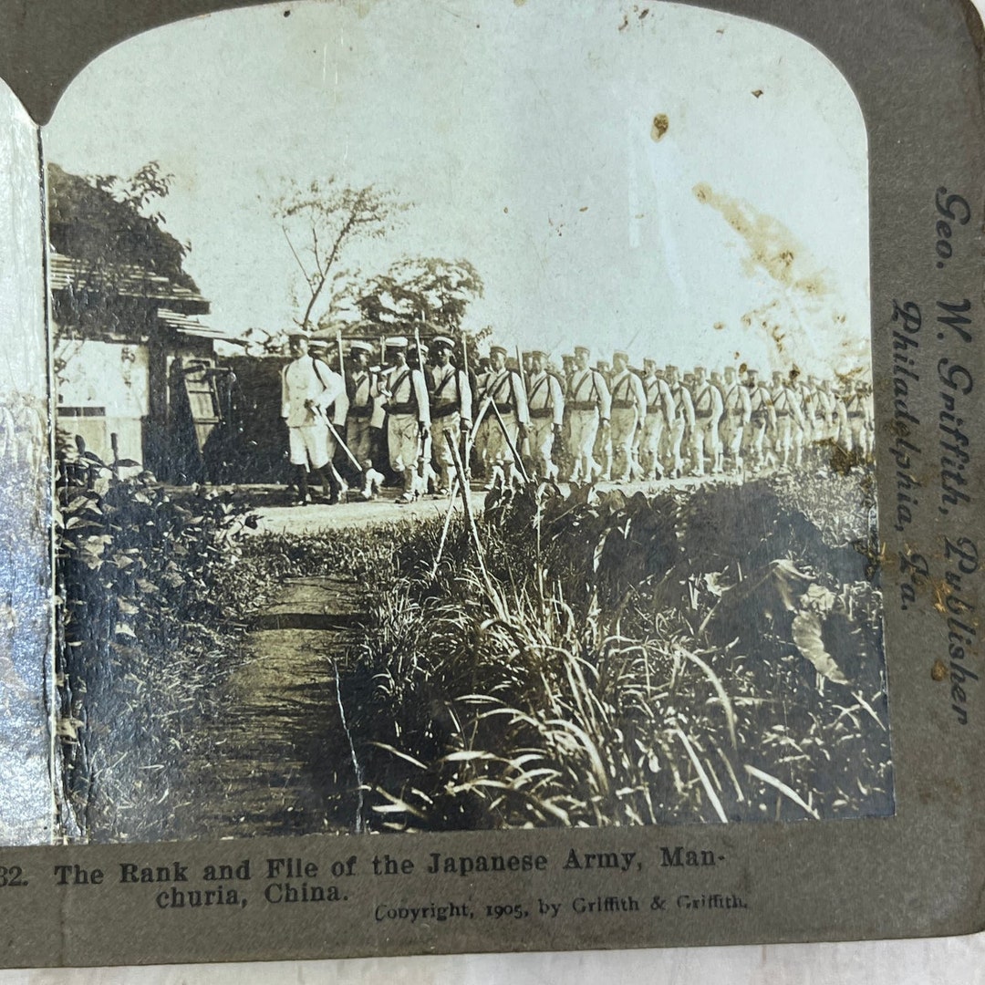 1905 Japanese Army Marching at Manchuria China Stereoview Card TF5-L3 ...