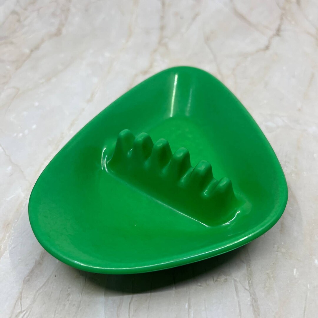 Anholt Ashtray Atomic Green Boomerang Melamine Mid Century MCM Retro ...