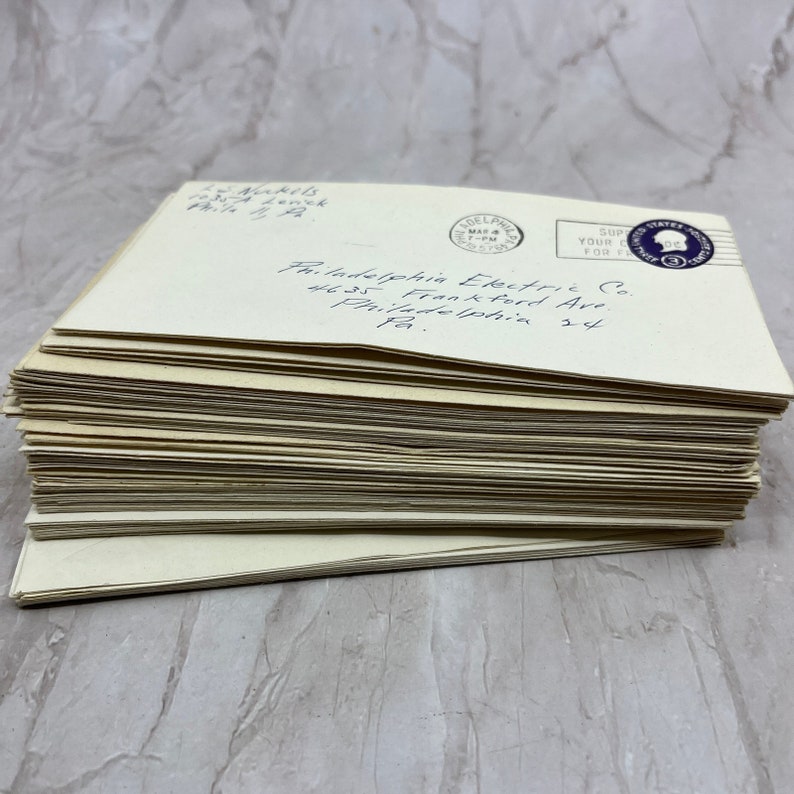 Huge Lot 50+ Philadelphia Electric Company 1957 Postal Cover Envelopes ...