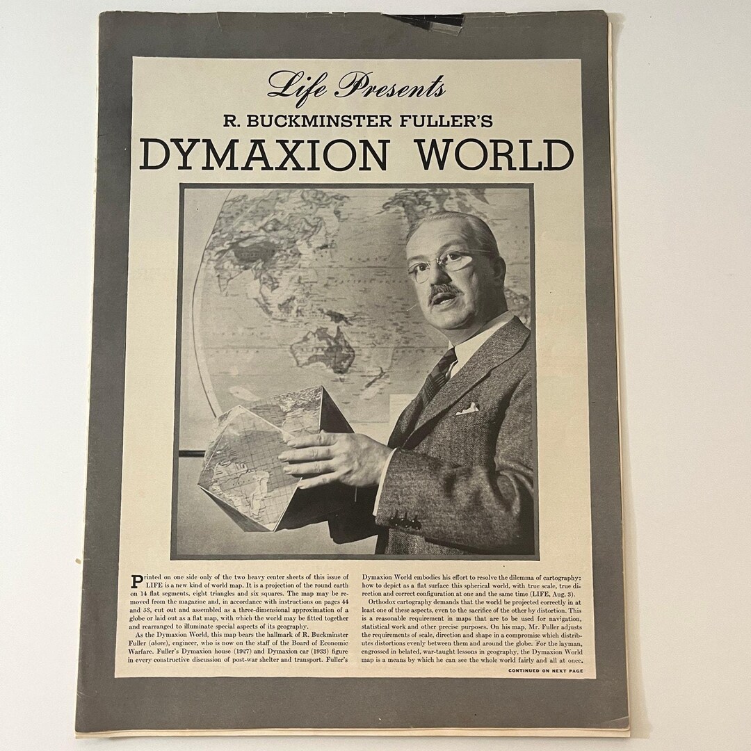 Life presenta el mapa mundial 3D Dymaxion World V1-8 de R. Buckminster ...