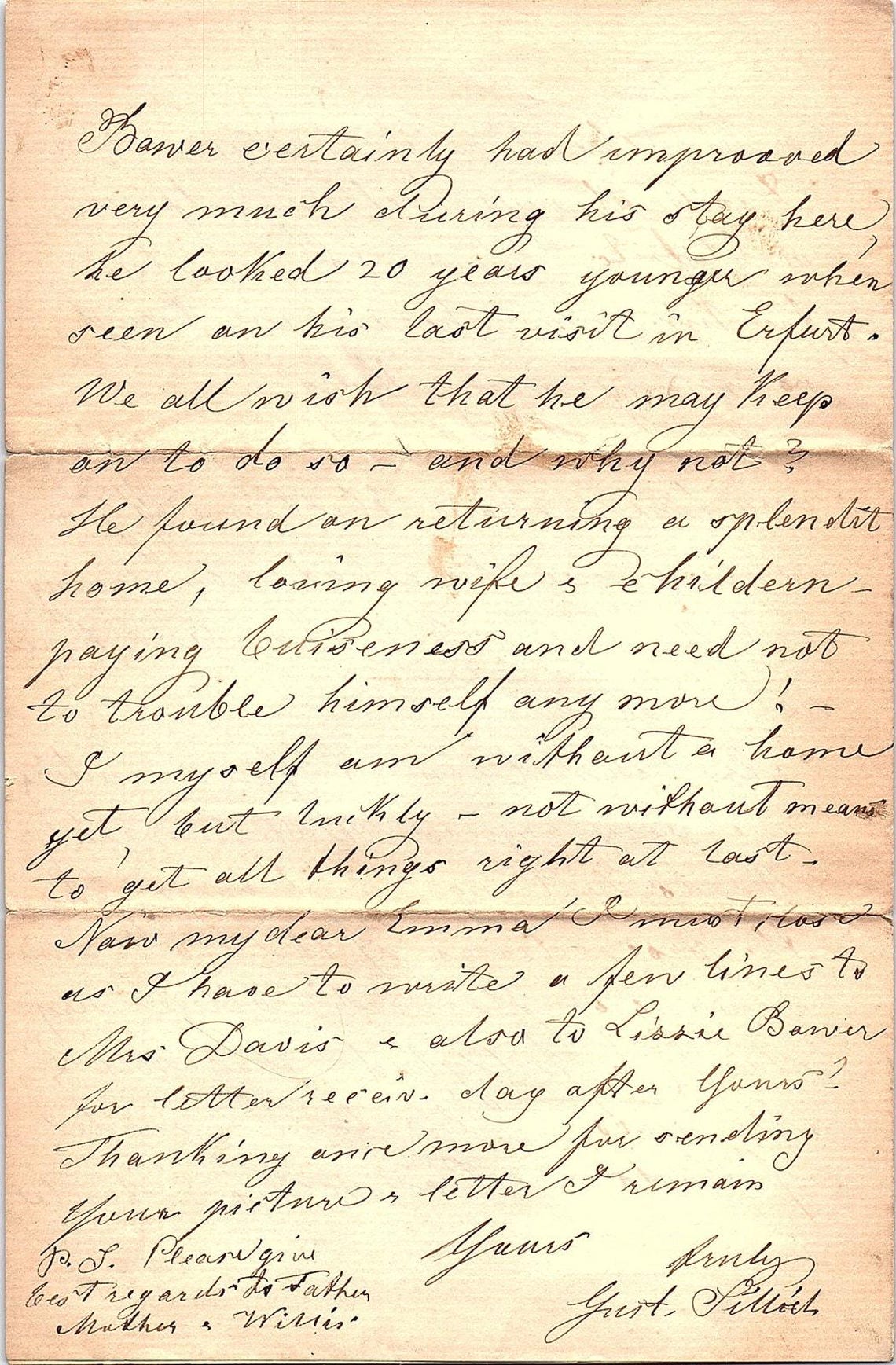 1886 Handwritten Letter From Berlin Germany to Emma Russ Boston AF3-17 ...