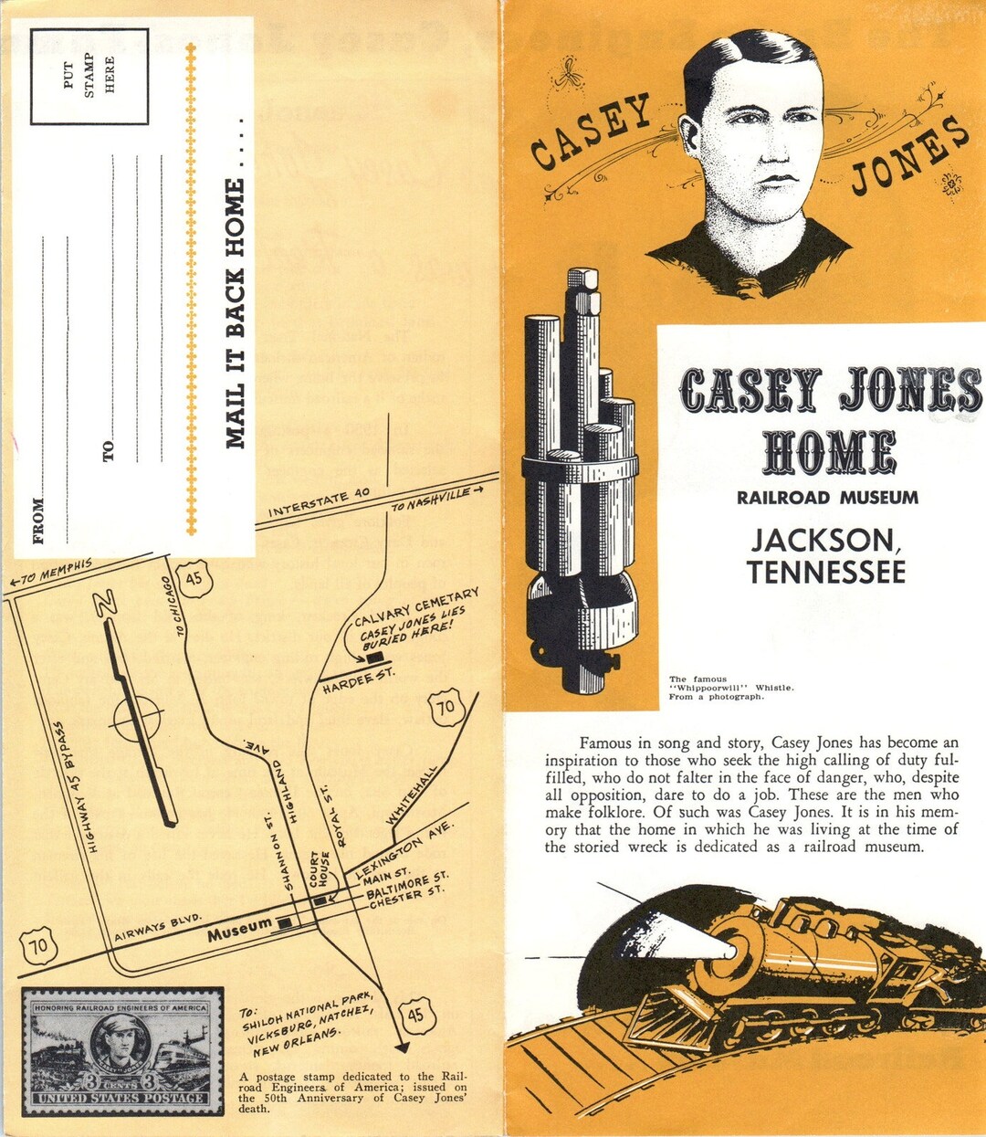 1960s Casey Jones Home Railroad Museum Jackson Tennessee Travel ...