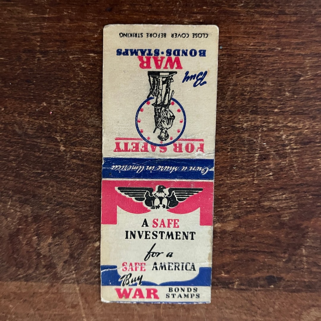 WWII Buy War Bonds Advertising Matchbook Cover SB3-M1 - Etsy