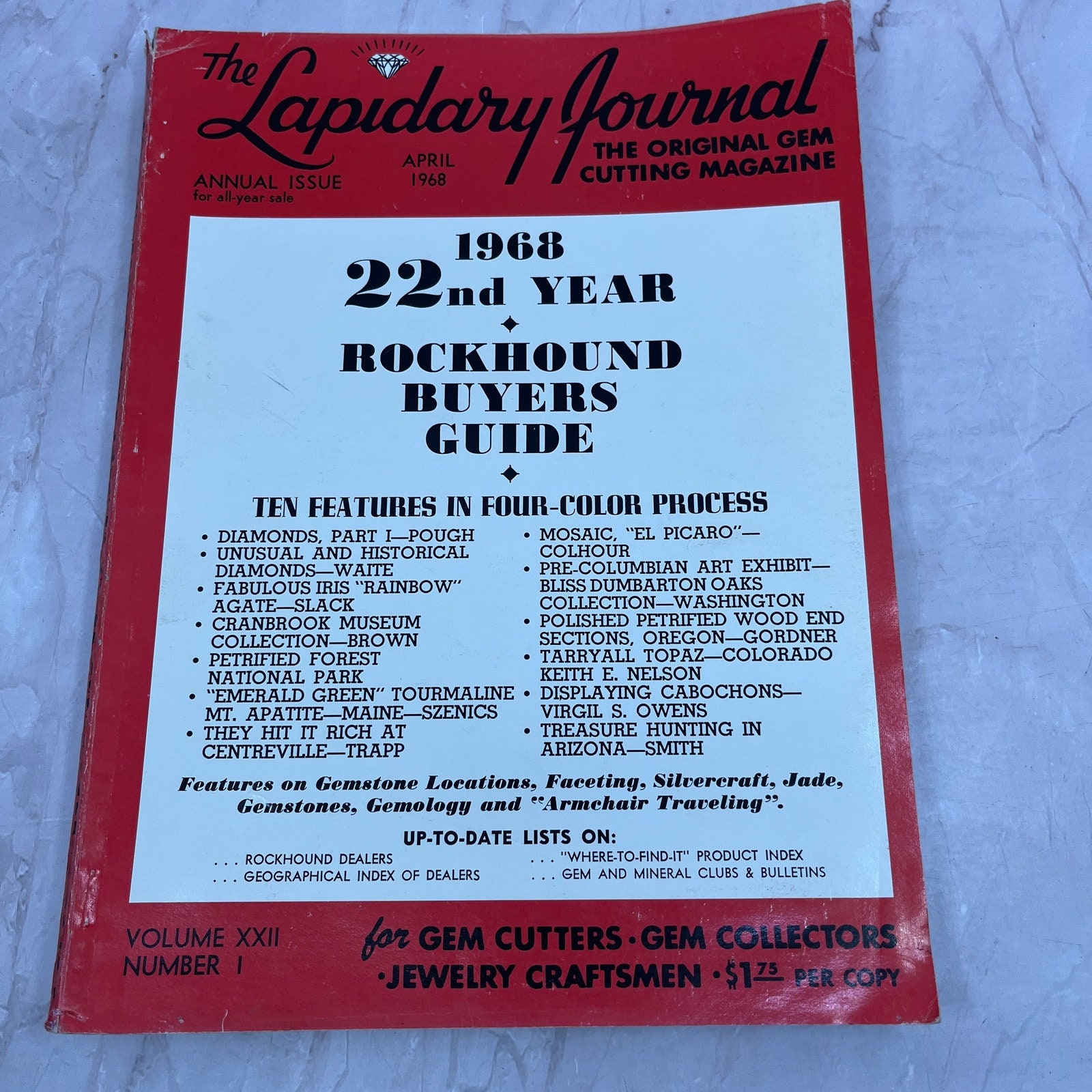 22nd Year Rockhound Buyers Guide - Lapidary Journal Magazine - Apr 1968 ...