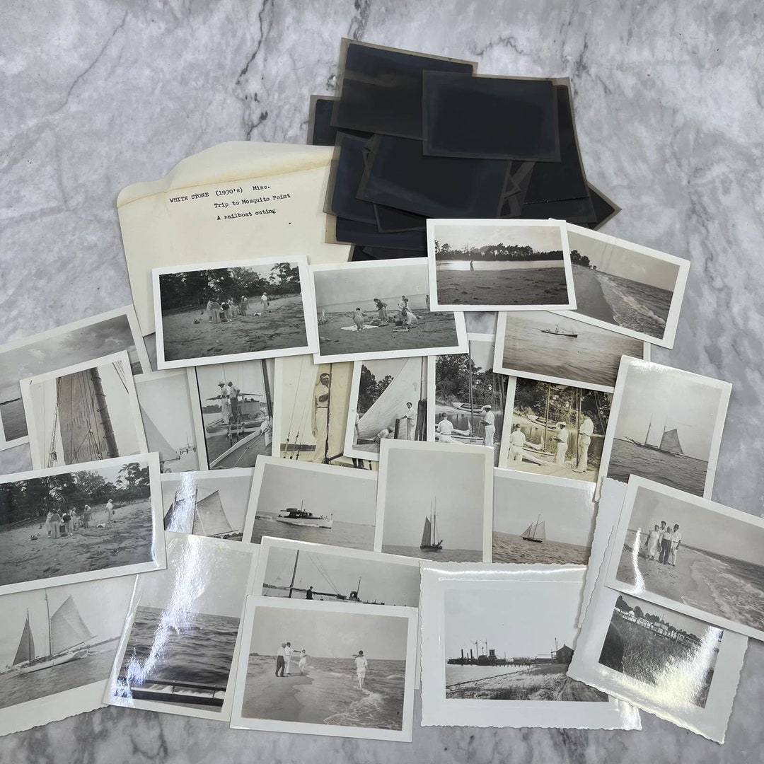 1930s Photos & Negatives Sailboating Mosquito Point White - Etsy