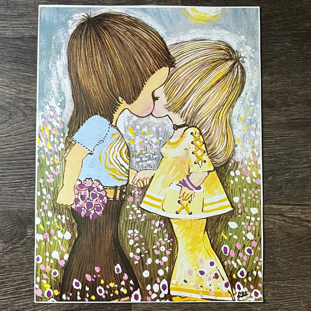 1970s Love - Lee Scafa Tornabene Retro Kitsch Lithograph Art Print 9x12 V8 - Etsy