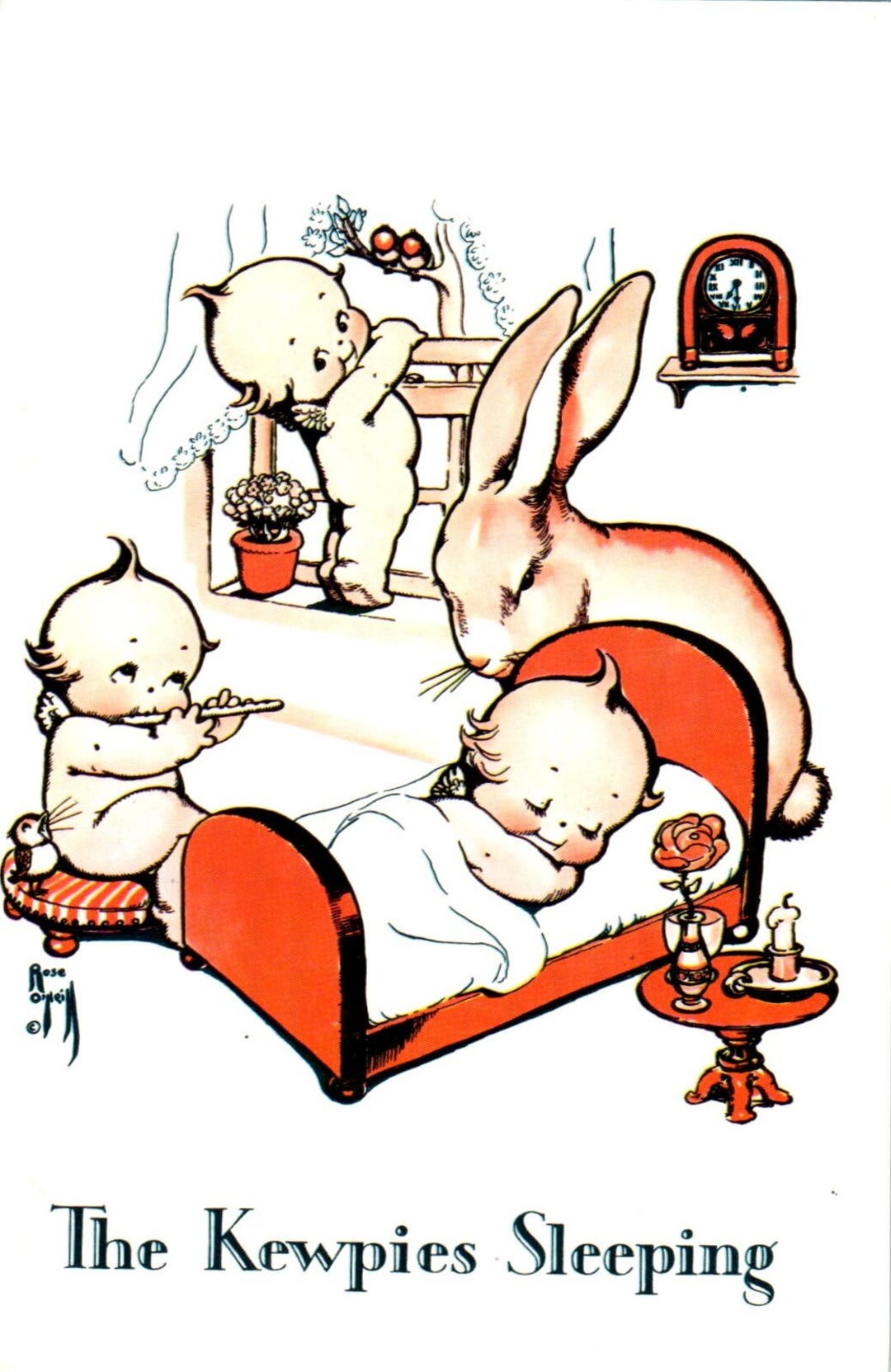The Kewpies Sleeping 1972 Original Postcard PB7 - Etsy