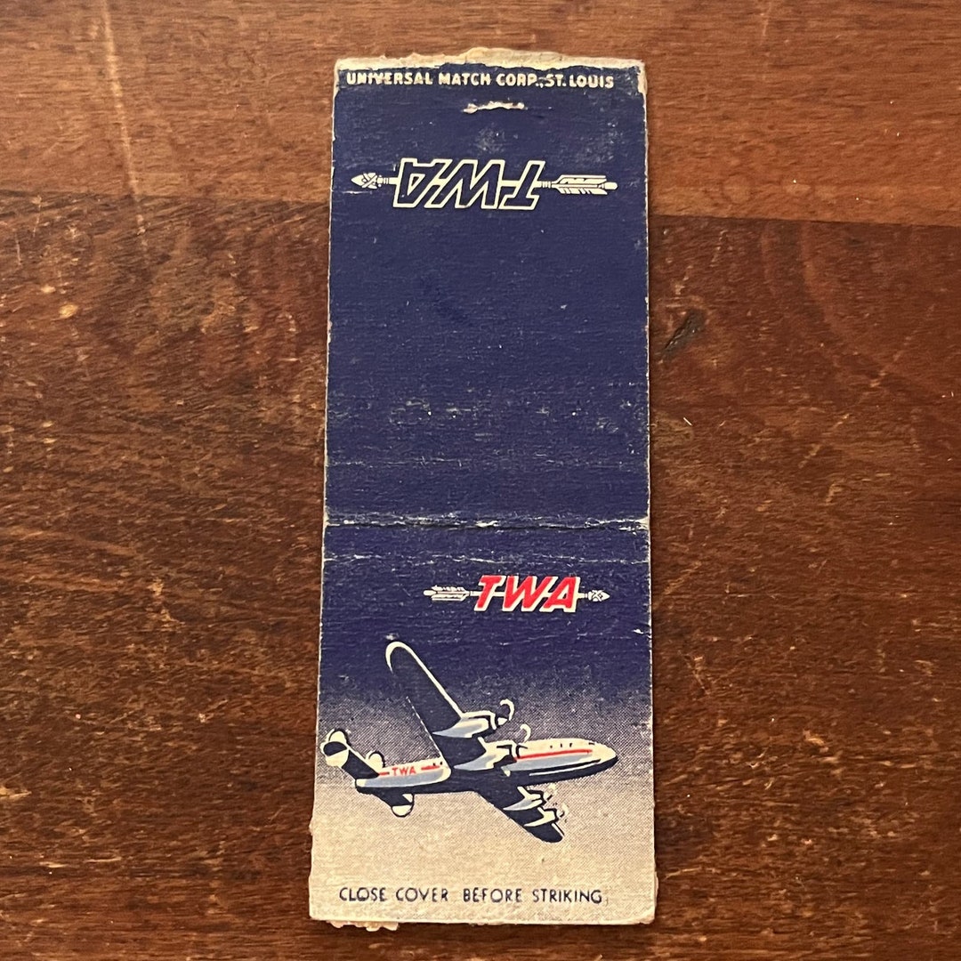 1950s TWA Airplane Graphic Advertising Matchbook Cover SA9-M11 - Etsy
