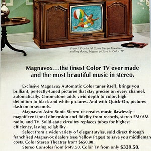 Magnavox French Provincial Cabinet Television TV Teleset Vintage ...