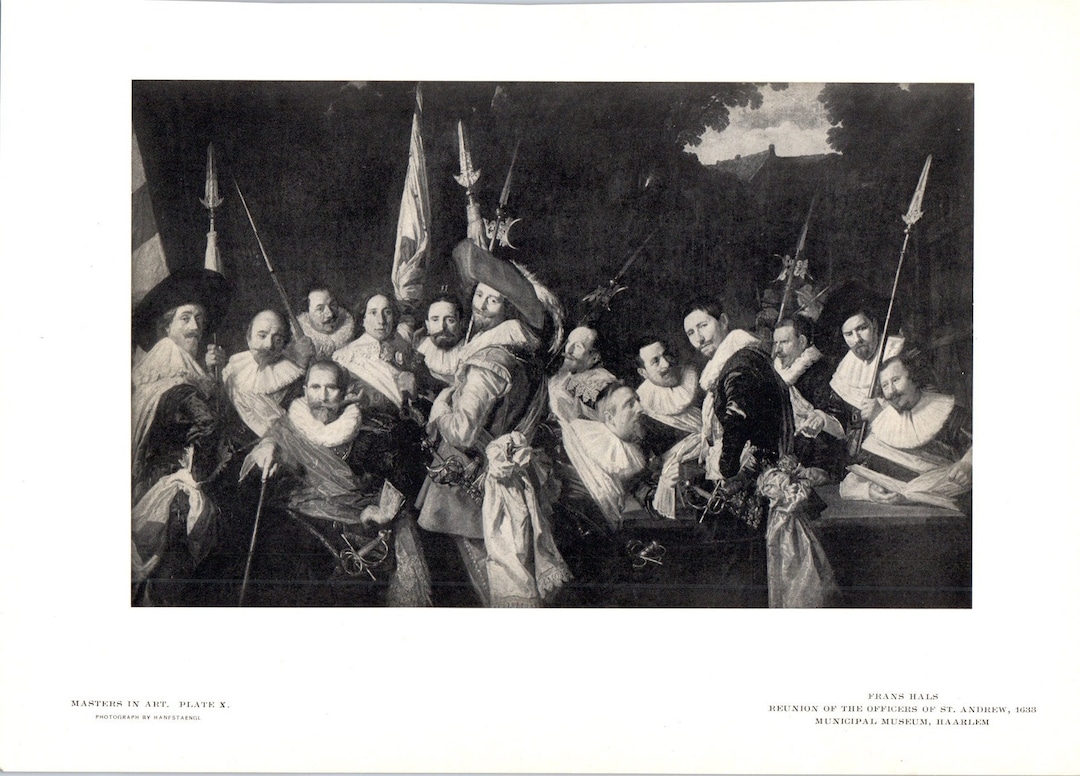 Reunion of the Officers of St. Andrew 1633 - Frans Hals 1900 Art Print ...