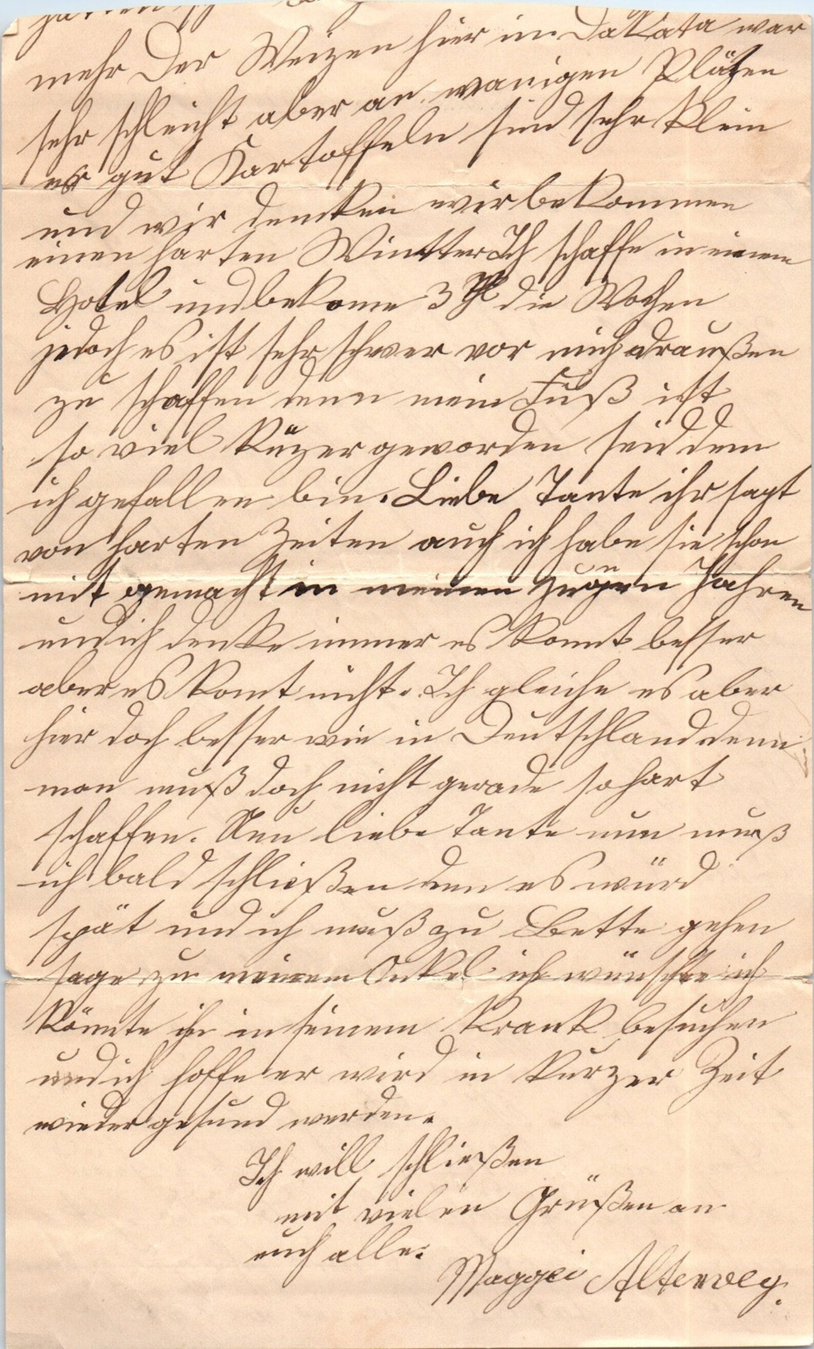 1885 Handwritten German Letter Aberdeen Dakota Territory Maggie ...