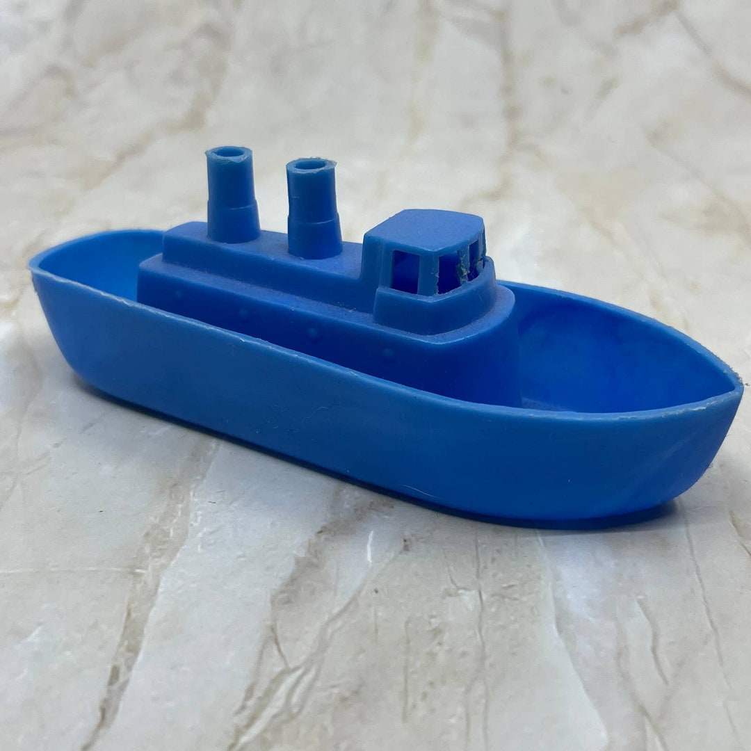 Vintage Wannatoy Tug Boat Blue Plastic 5 Inch TC5-S2 - Etsy