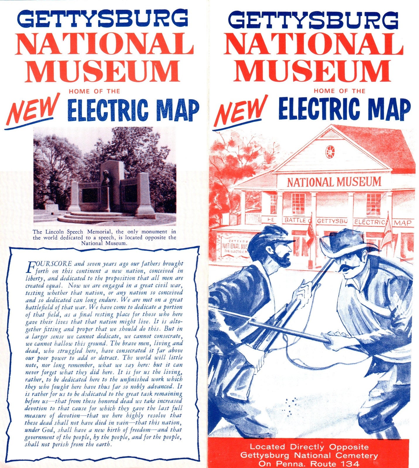 1966 Gettysburg National Museum PA Home of the New Electric Map ...