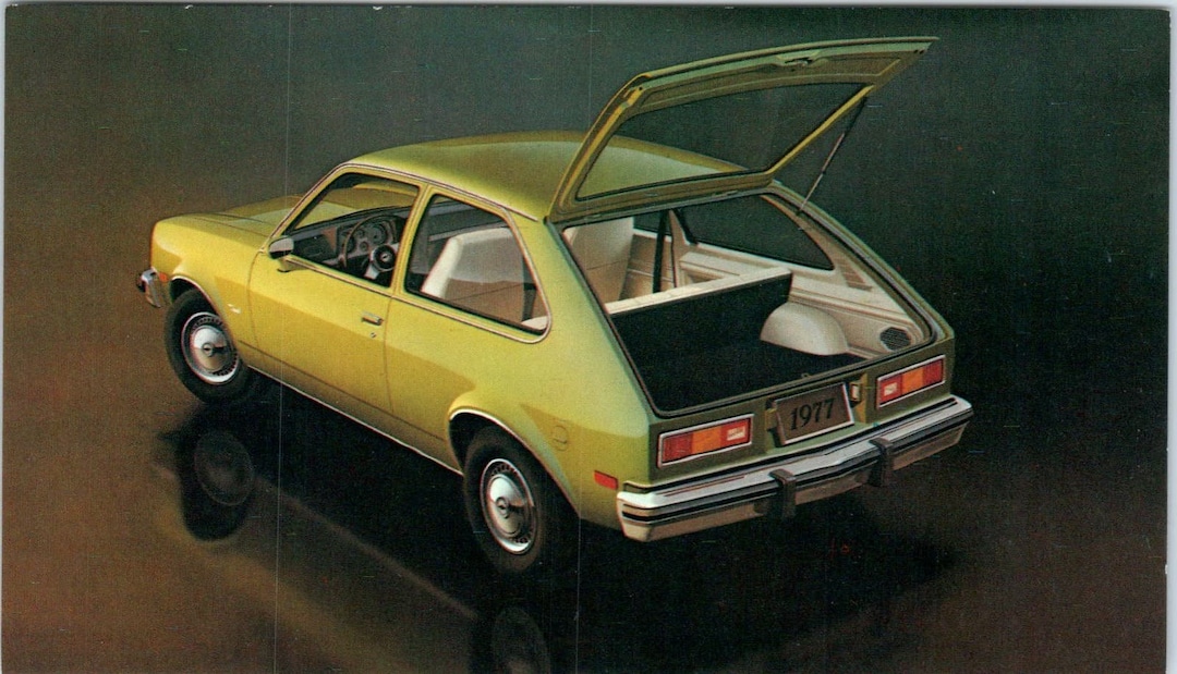 Chevrolet Chevy 1977 Chevette Hatchback Coupe Green Vintage Postcard ...